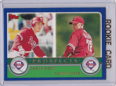 Chase Utley TOPPS ROOKIE BASEBALL Card RC Prospects Philadelphia ...