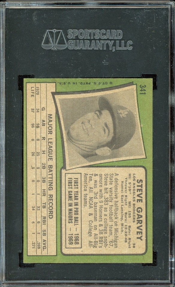 1971 Topps #341 Steve Garvey SGC 92(8.5) NMMT+ Rookie Card | eBay