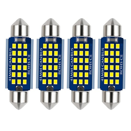 41mm Xenon White LED Interior Lamp 4pcs Festoon Bulb Non Polarity ...