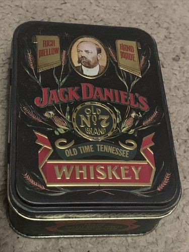 Jack Danield Whiskey tin Carlisle England 5”x3-1/2” Hudson-Scott & Sons ...