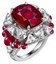 Lab-Created Ruby CZ Ring For Women 925 Sterling Silver Auction Jewelry ...