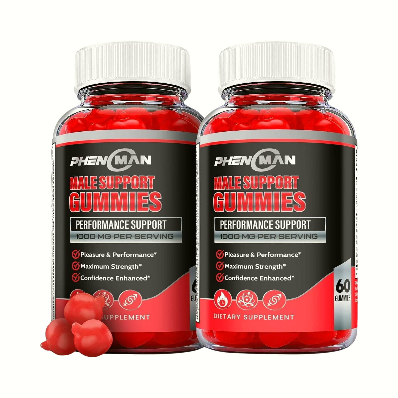 2-Pack Phenoman Male Gummies - Phenoman Male Enhancement Support (120 ...