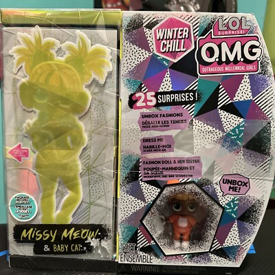 LOL Surprise OMG Winter Chill Missy Meow & Baby Cat Fashion Dolls | eBay