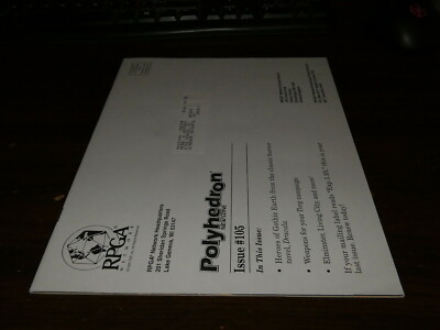 TSR: RPGA: Polyhedron Newszine Issue #105 with mailer | eBay
