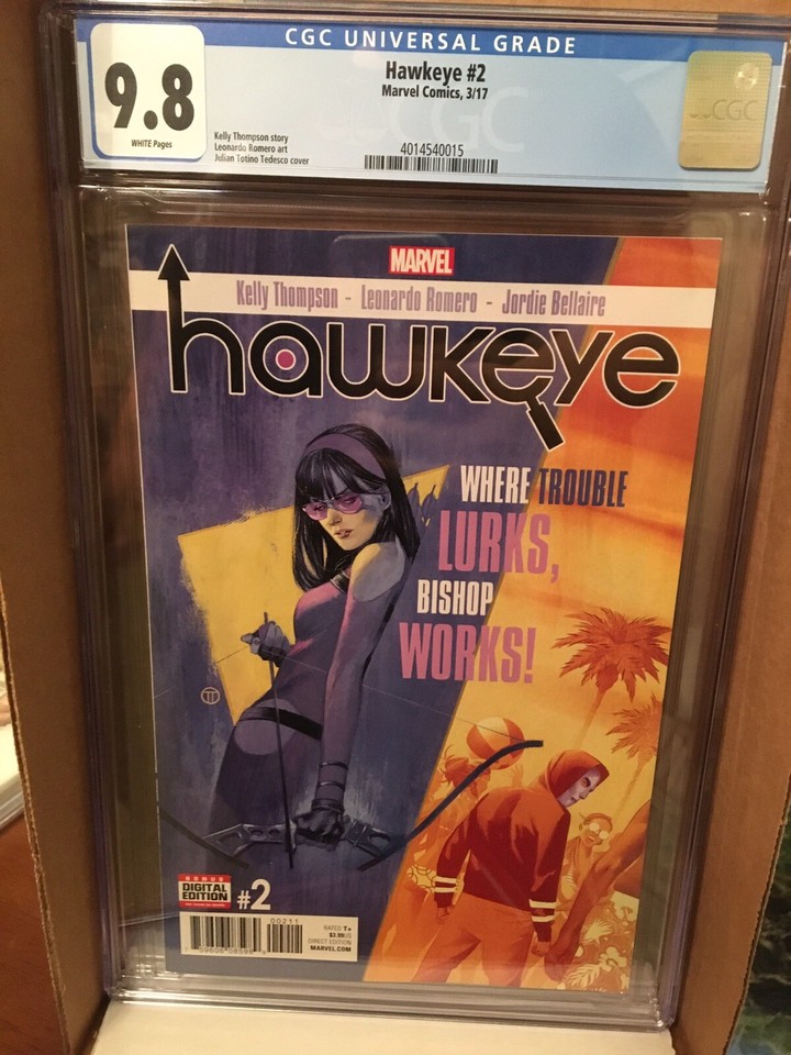HAWKEYE #1 & #2 CGC 9.6 - 9.8 | 2017 | Kate Bishop | Kelly Thompson ...