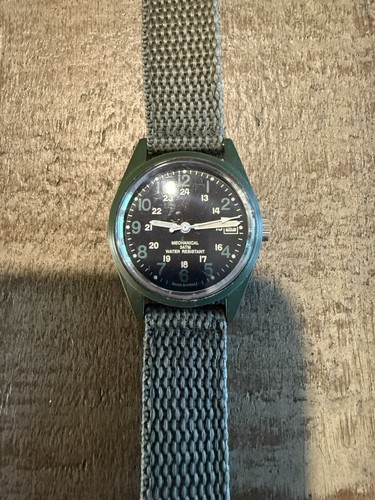Vintage Vietnam Era GI Automatic 3ATM Wrist Watch Hack Excellent | eBay