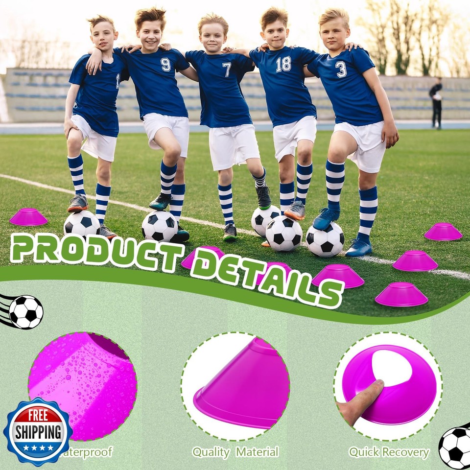 wlilupah Mini Soccer Cones for Sport Agility Disc Cones Soccer Training ...