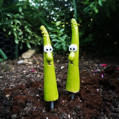 2Pcs Handmade Bamboo Shoot Plant Crafts Cartoon Bamboo Plant Logo Yard ...
