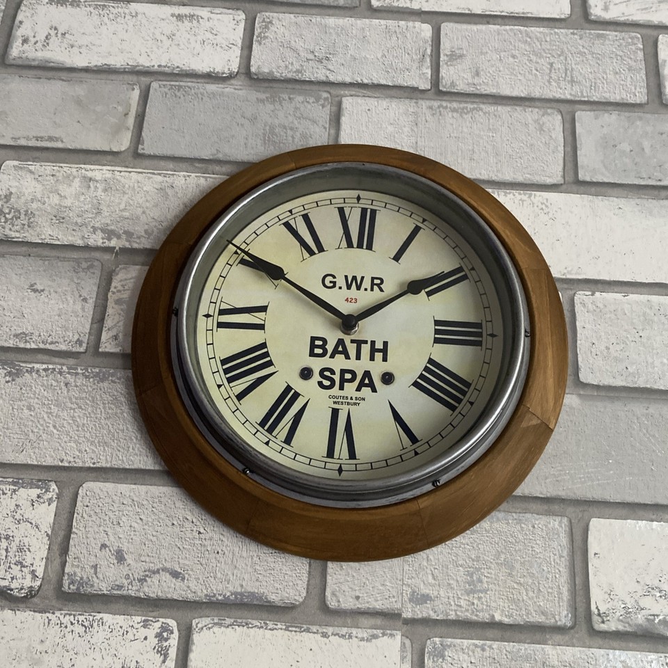 🌟 Great Western Railway GWR Victorian Style Wooden Clock, Bath Spa ...