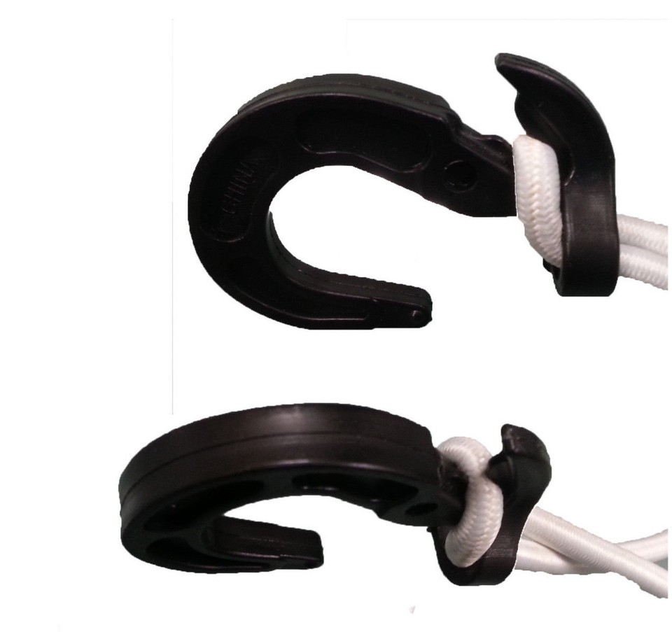 16X Bungee Cord Hooks Bungie Shock Cord Hook Tarp Straps Poly Tarp 3/16 ...