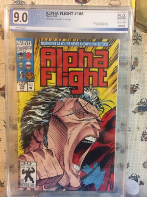 Alpha Flight #106 PGX 9.0 VF/NM (NORTHSTAR COMES OUT..THE WALKING ...