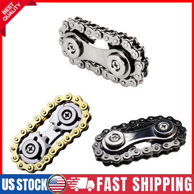 GoldBike Chain Gear Fidget Spinner Gyro Stainless Steel Sprocket ...