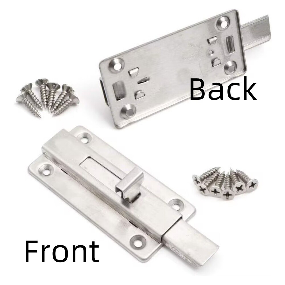 4'' Door Bolts Stainless Steel Latch Sliding Door Lock Surface Mounted ...