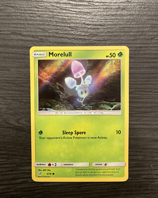 Morelull 3/18 Holo Detective Pikachu Pokemon TCG Card NM + Cardsaver | eBay