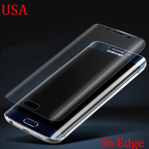 FOR SAMSUNG GALAXY S6 EDGE FULL CURVED CLEAR TEMPER GLASS PHONE SCREEN ...