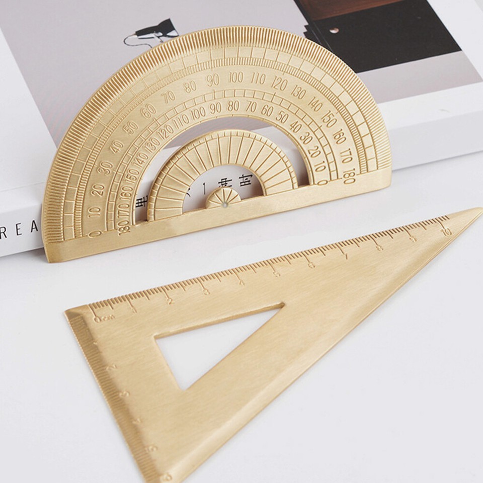 Drawing Ruler Set Measurement Tool Protractor Triangle Office Drafting ...