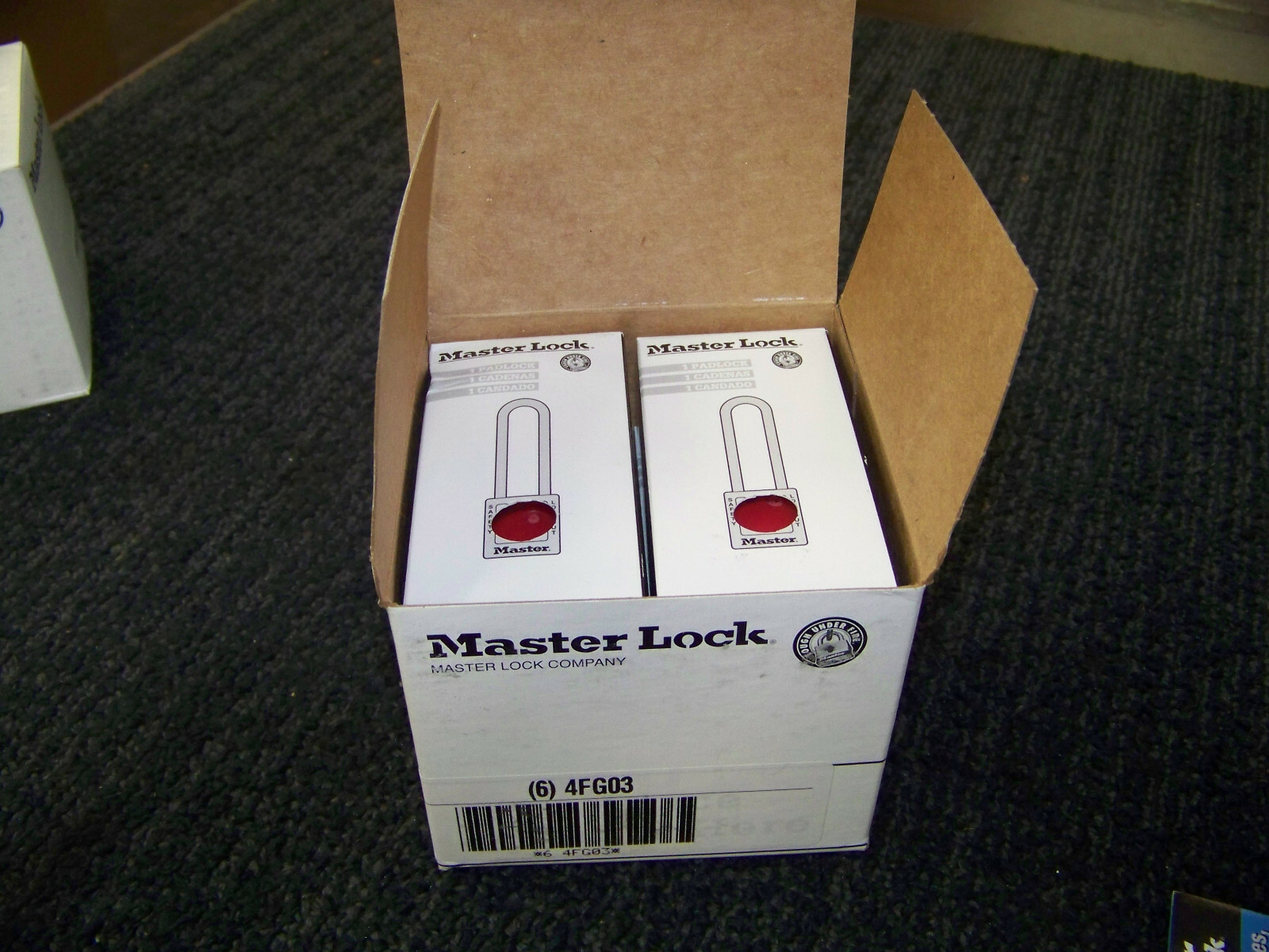 Master Lock Red Lockout Padlock Different Key Type Thermoplastic Body 6 ...
