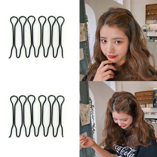 1x Hair Pin U Shape Wavy Comb Clips Bobby Pins Mini Styling W7 G8 Bangs ...