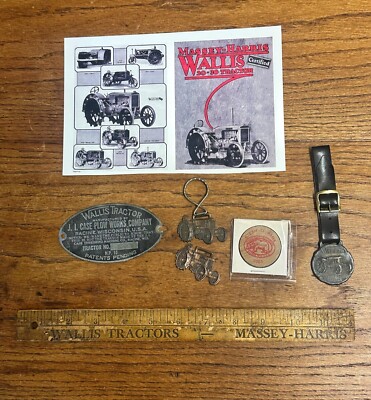 Antique Wallis Tractors JI Case Lot Tag Watch Fobs Ruler Racine Wis | eBay