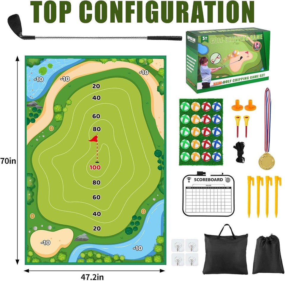 Chip and Stick Golf Game,Chipping Game,4Ft x 6Ft,Sticky Golf Game ...