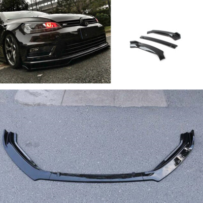 For Golf 7.5 2014 2015 2016-2017 Glossy Black Front Spoiler Body Kit ...