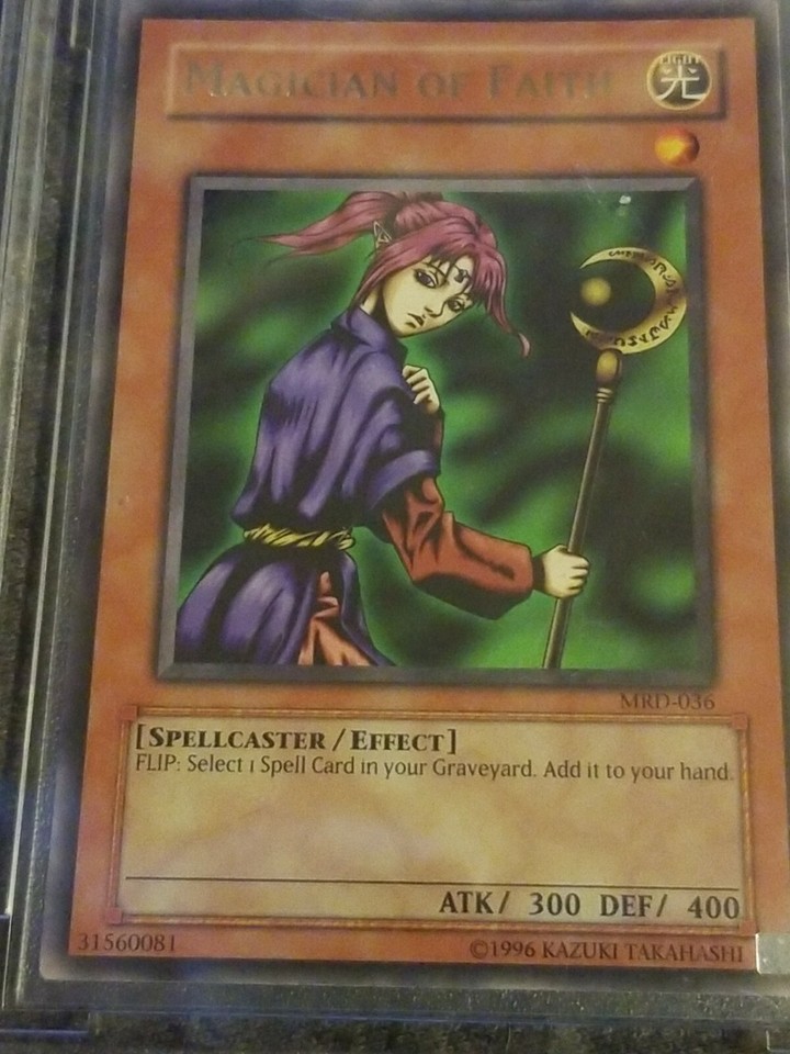 Magician of Faith MRD-036 BCCG Gem Mint 10 Rare Yugioh Metal Raiders ...