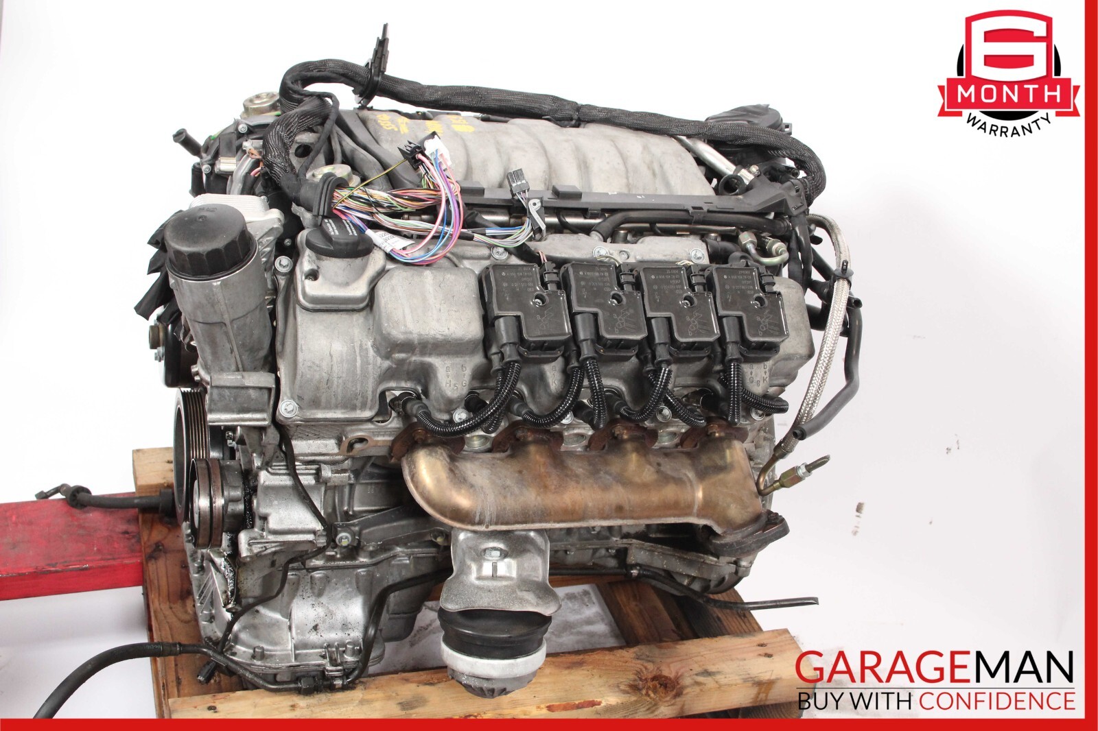 01-02 Mercedes W215 CL55 S55 AMG 5.5L Complete Engine Motor Block ...