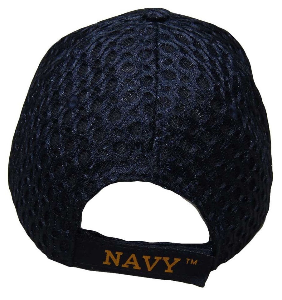 US Navy Veteran Blue Ball Cap Baseball Cap (Licensed) Mesh Textured ...