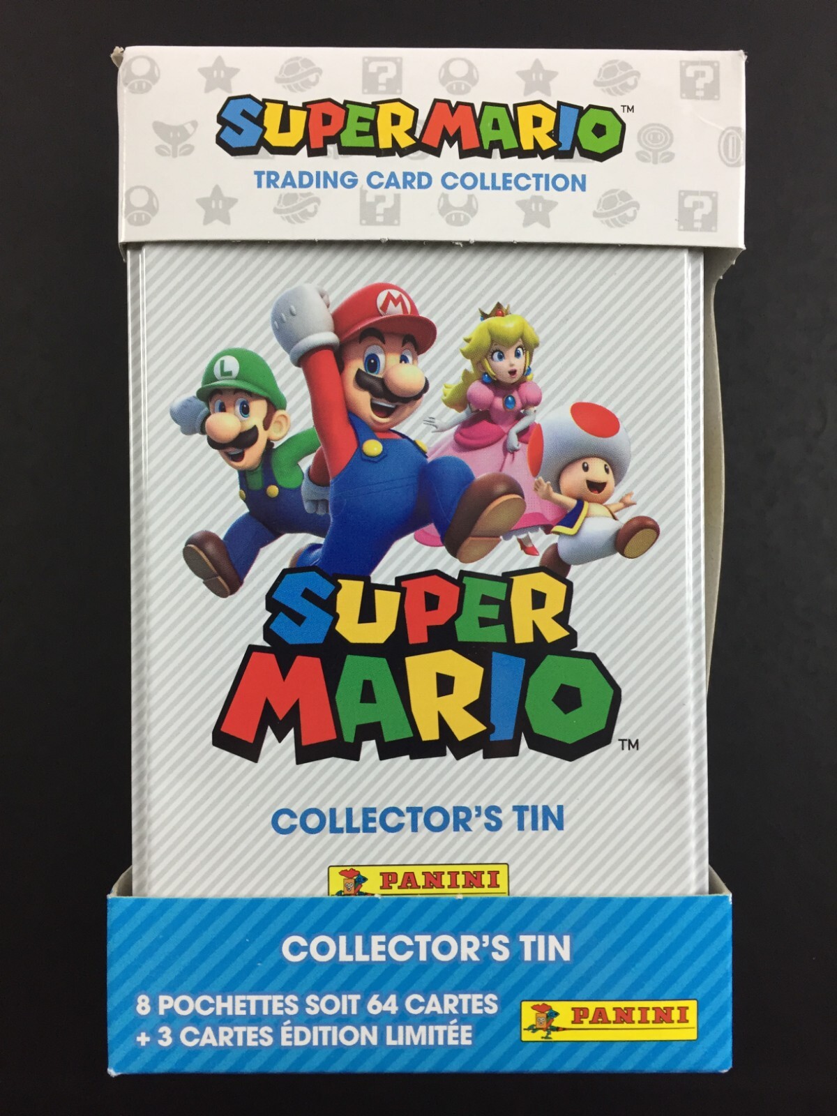 Super Mario Panini Collector Tin Box / 8 Packs + 3 Limited Edition ...