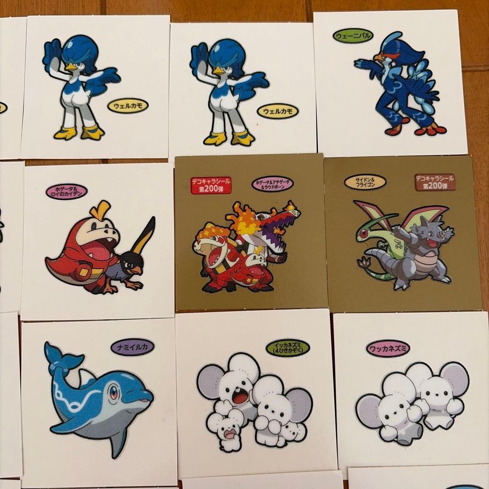 Pokemon Deco chara Sticker Seal Lot Daiichi Pan Pokemon Bread 35PCS ...