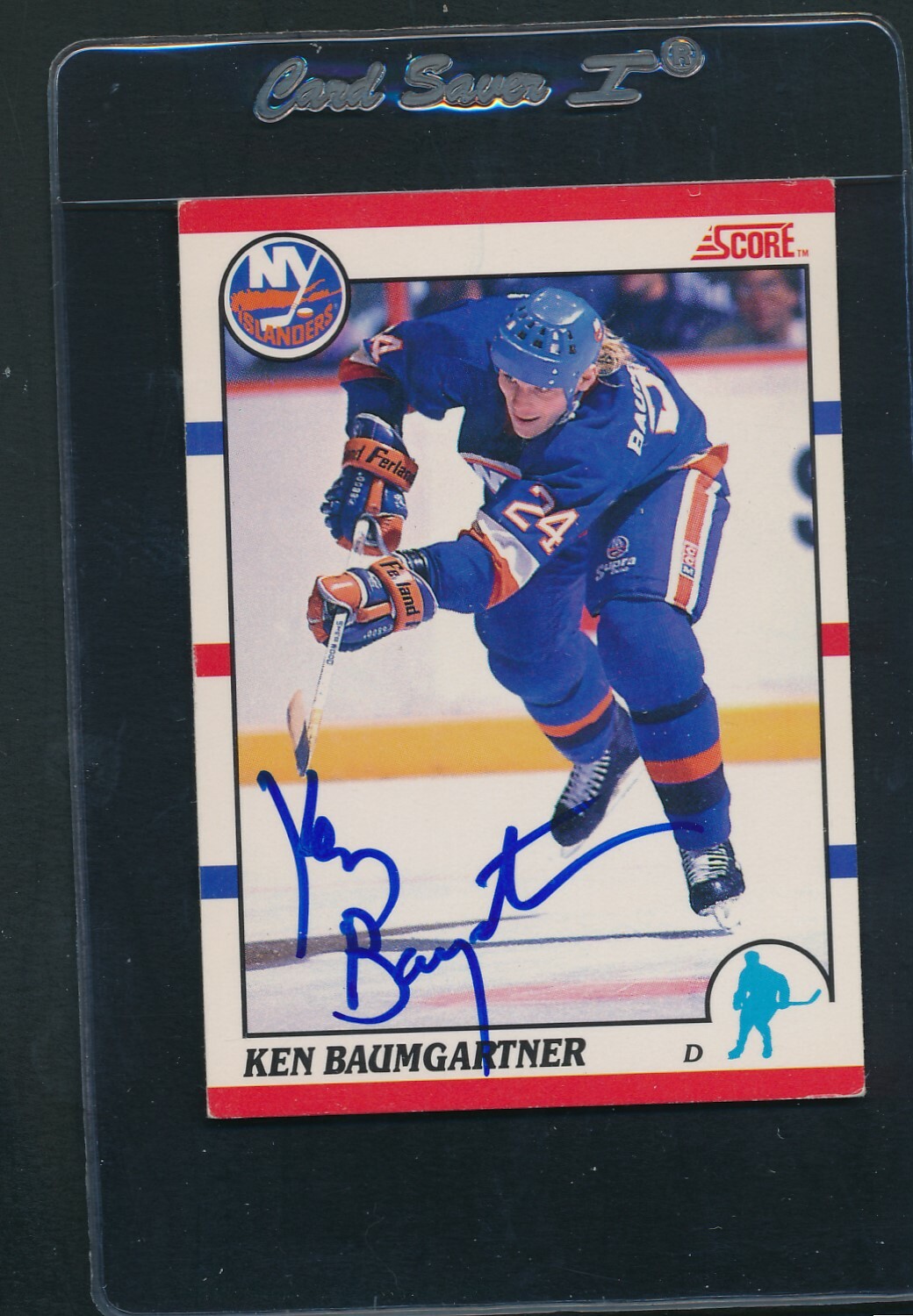 1990/91 Score #265 Ken Baumgartner Islanders Signed Auto *B1518 | eBay