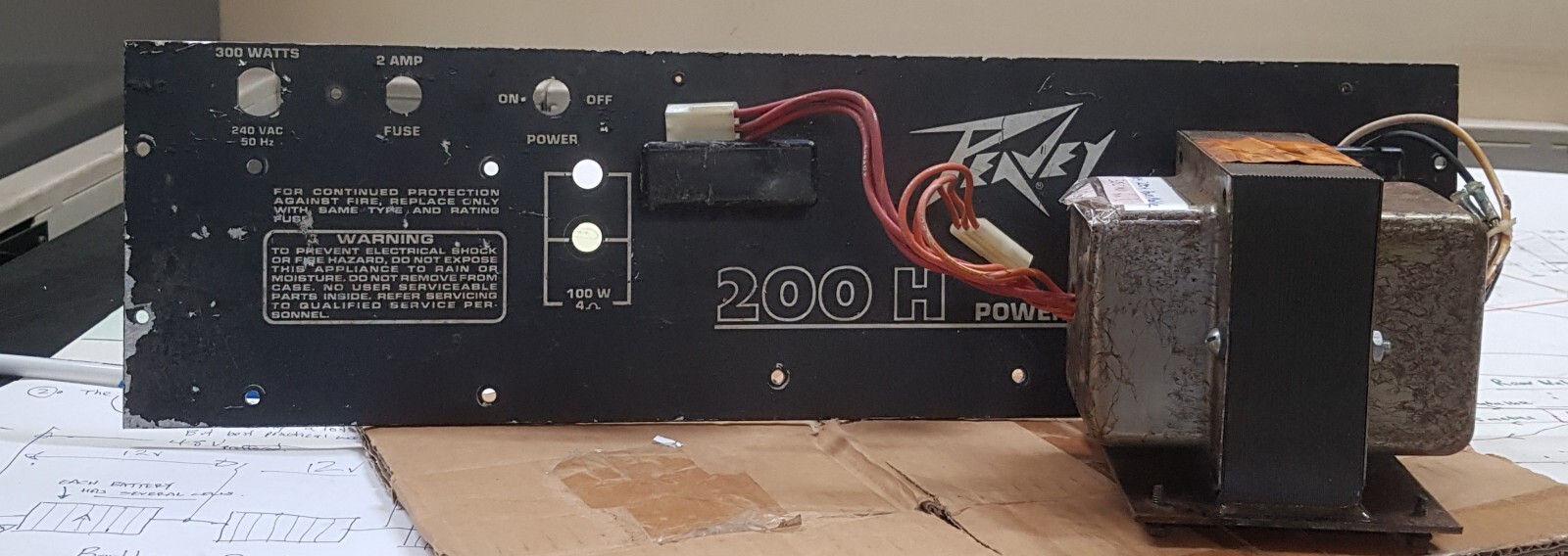 Peavy 200H power module Transformer Vintage Pt#70516739 350W | eBay