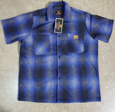 FB County Short Sleeve Wool Shirt Polo Black Royal Charcoal New | eBay