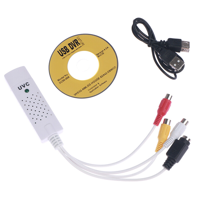 USB Video Audio Capture Card Adapter RCA Analog S-Video AV Input to ...