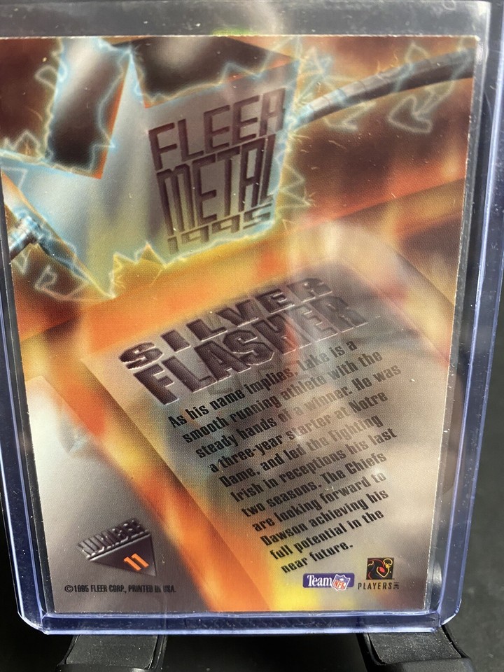 1995 Fleer Metal Silver Flasher #11 Lake Dawson Kansas City Chiefs | eBay
