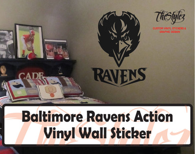 Baltimore Ravens Action Bird Custom Vinyl Wall Sticker | eBay