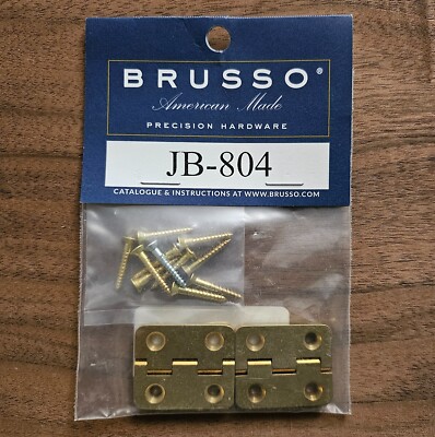 SET OF 2 BRUSSO JB-804 BRASS STOP HINGES JEWELRY BOX | eBay