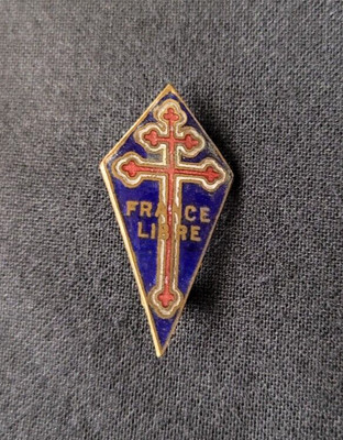 WW2 Original Free French Naval Forces badge FNFL 1940-1944 enameled ...
