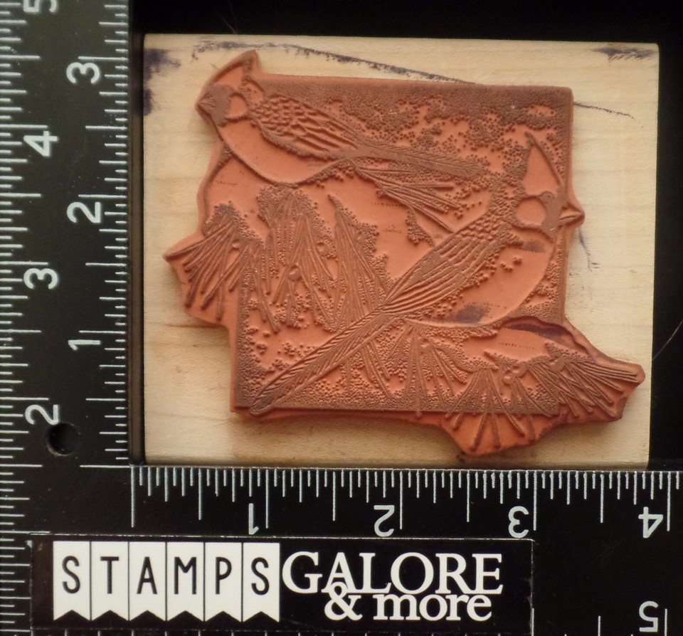 Creative Impressions Rubber Stamps CARDINAL BIRDS WINTER SNOWY ...