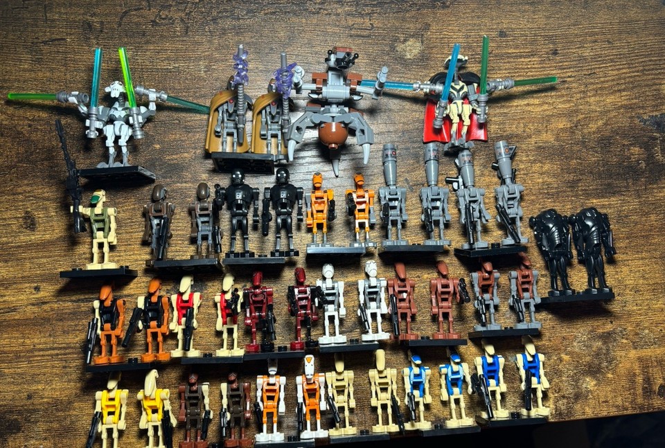 Custom 3D Printed Lego Star Wars Battle Droid Lot 42 Mini Figures ...