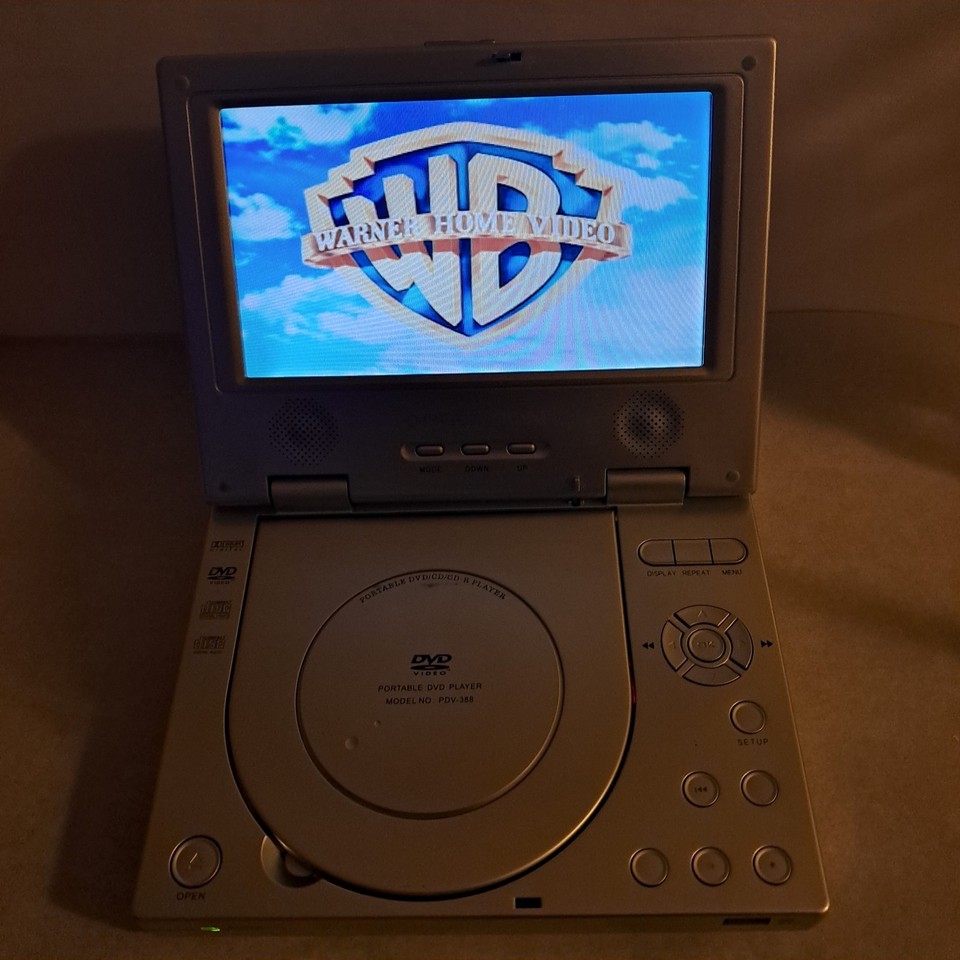 Protron PDV-388 7 Inch Screen Personal Portable DVD Player Silver ...
