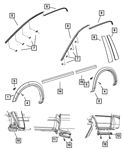 Genuine Mopar Box Side Spat Left 55372935AE | eBay