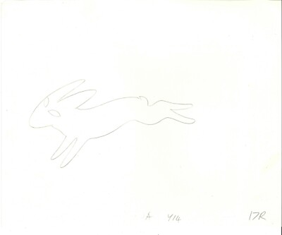 Watership Down 1978 Black Rabbit of Inle Production Animation Cel ...