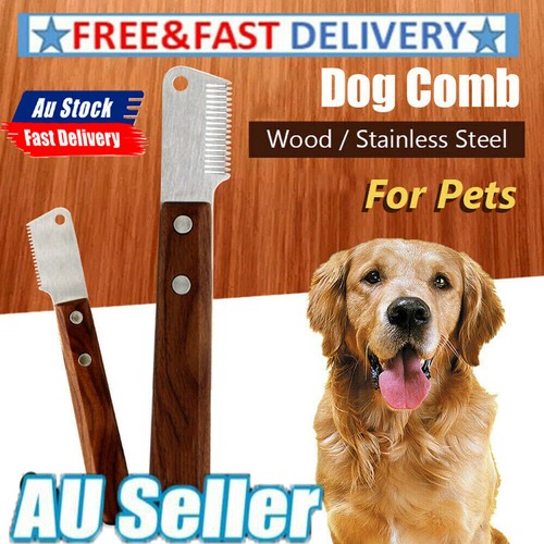 HAND STRIPPING KNIFE PET CAT DOG GROOMING COMB HAIR STAINLESS STEEL ...