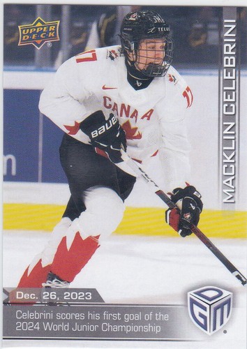 2023 UD GAME DATED MOMENTS..MACKLIN CELEBRINI..CARD # 66..TEAM CANADA ...