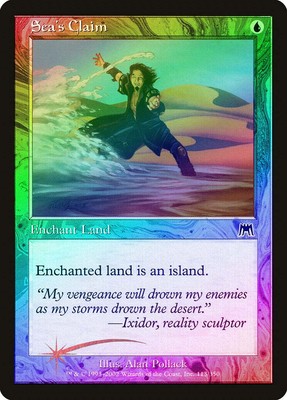 Sea's Claim FOIL Onslaught HEAVILY PLD Blue Common MAGIC GATHERING CARD ...