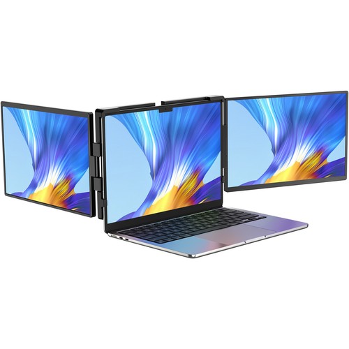 UPERFECT 14" 2K Dual Portable Monitor Triple Screen 60Hz Gaming ...