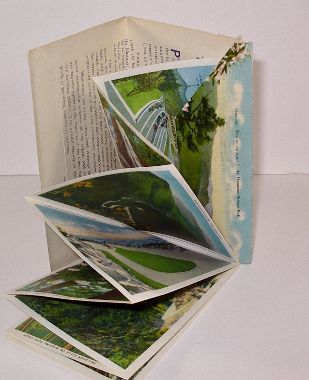 The Great Smoky Mountains National Park Fold Out Postcard Souvenir vtg ...