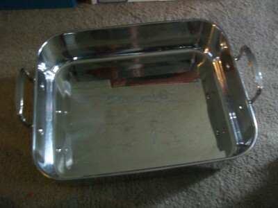 KitchenAid Stainless Steel Roaster Pan Riveted Handles PAN ONLY 12X15X3 ...