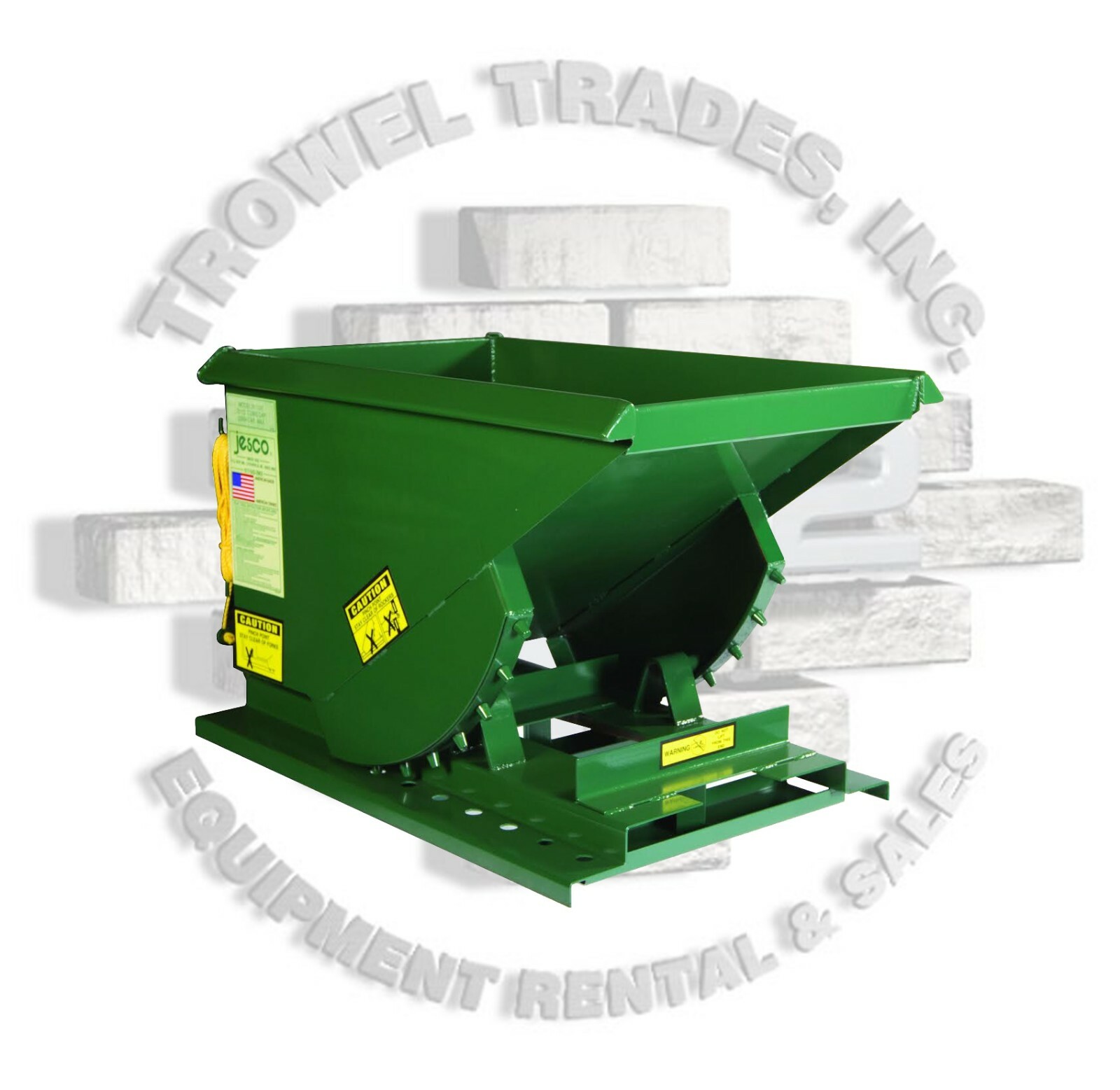 Jesco Husky Self Dumping Trash Hopper 1.5 Yard 2,000 lb Capacity | eBay